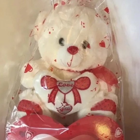 Toys | Wrapped Rare Vintage Valentines Day Soft Plush Stuffed Teddy ...